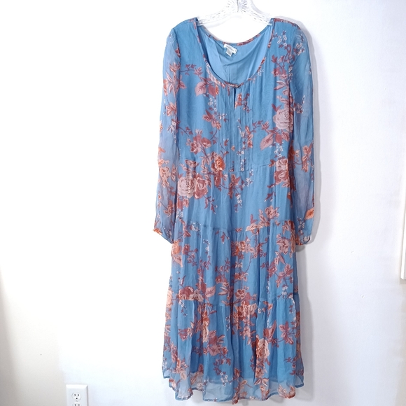 Sundance | Dresses | Sundance Meadows Explored Long Sleeve Midi Dress ...